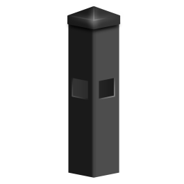 82" FLAT TOP/ALT PKT BLACK CORNER POST
