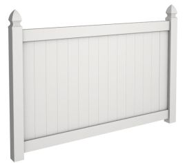 5' Tall Solid Vinyl Privacy Fence with Heavy Duty Rails
